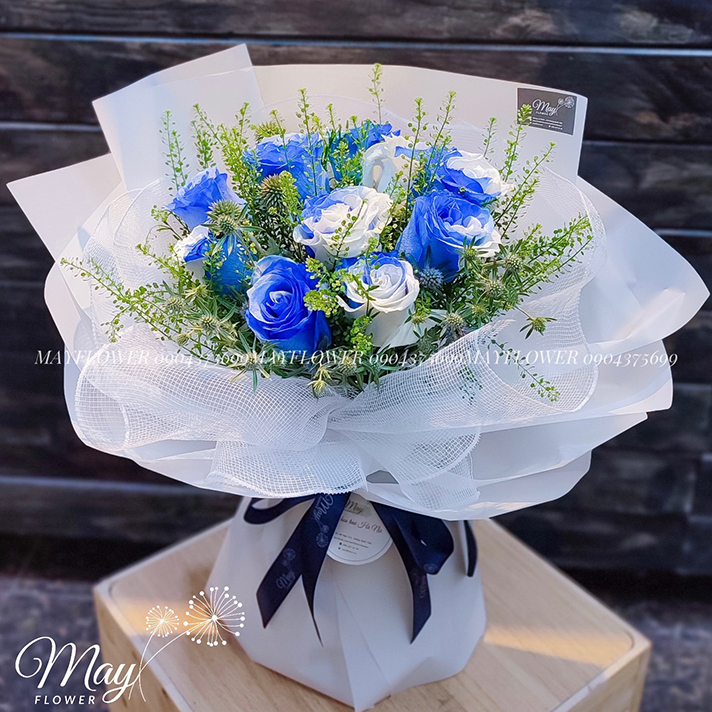 Blue Ecuador - bó hồng nhập - Cửa hàng hoa tươi May Flower