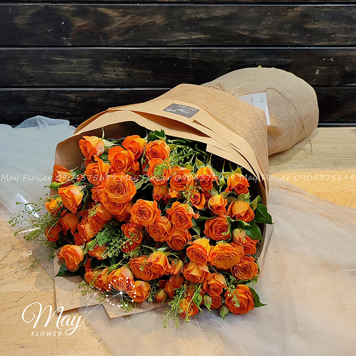 Hồng Chùm Cam - Cửa hàng hoa tươi May Flower